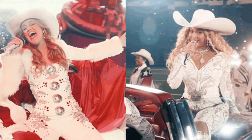 Did Lainey Wilson Copy Beyoncé’s Christmas Halftime Show?
